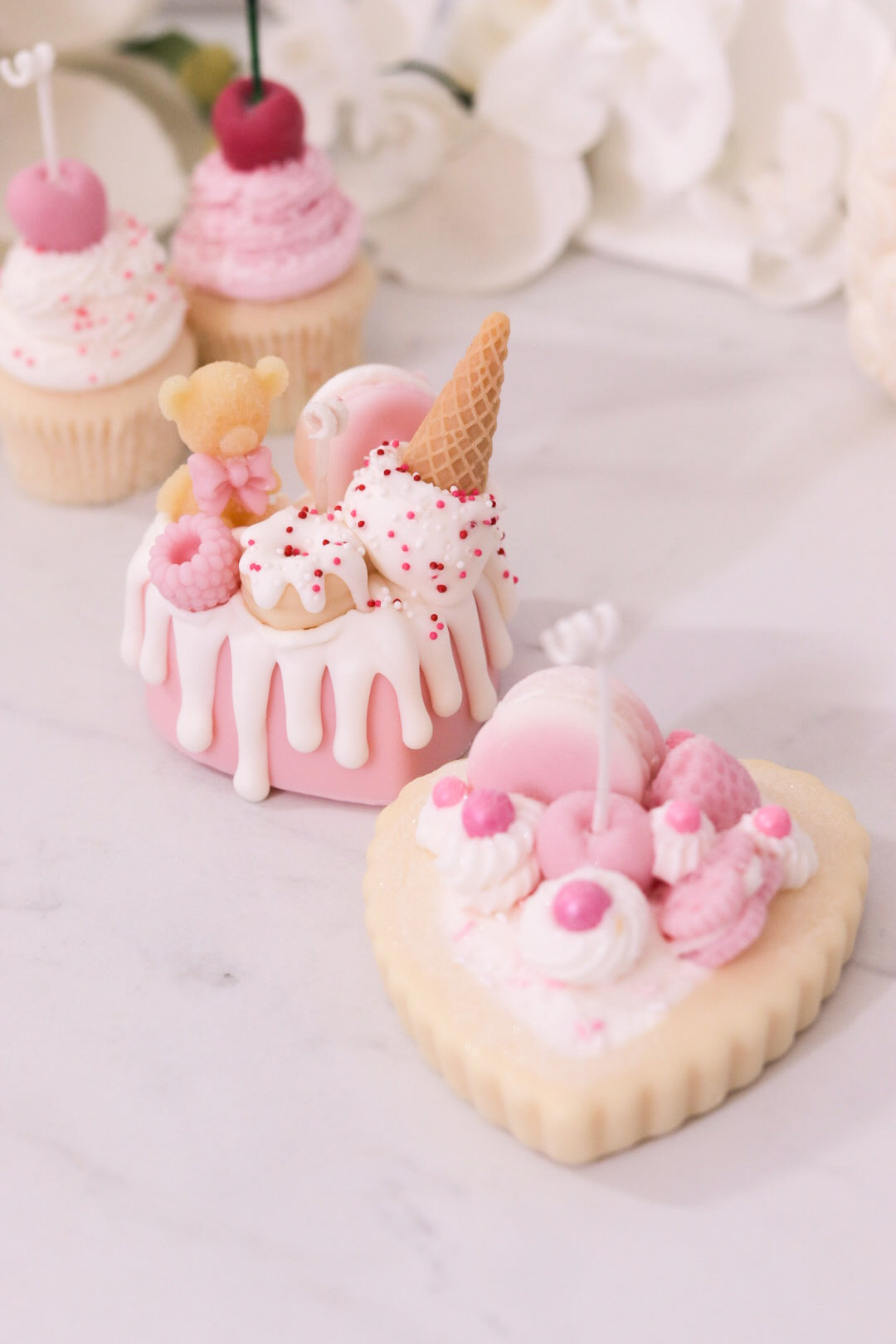 Sweet Candle Company - Small Heart Shaped Cake Candle – SWEET CANDLE ...